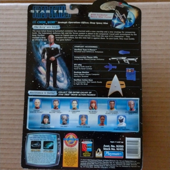 Playmates | Toys | Vintage Star Trek Playmates First Contact Lt ...